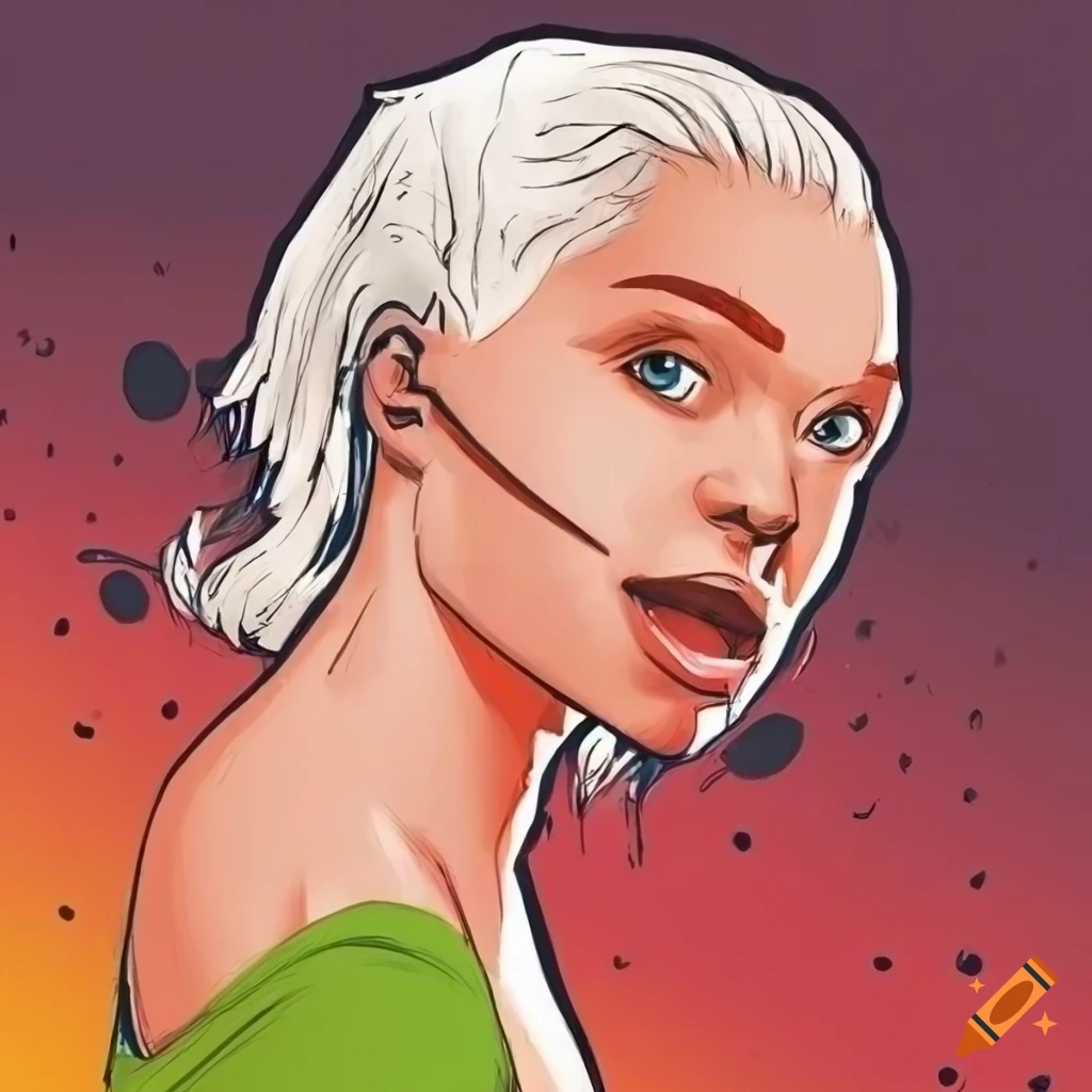 Sketch of comic characters on paper on Craiyon