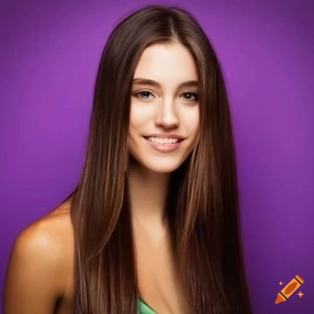 Portrait of abby champion with green tube top and brown hair