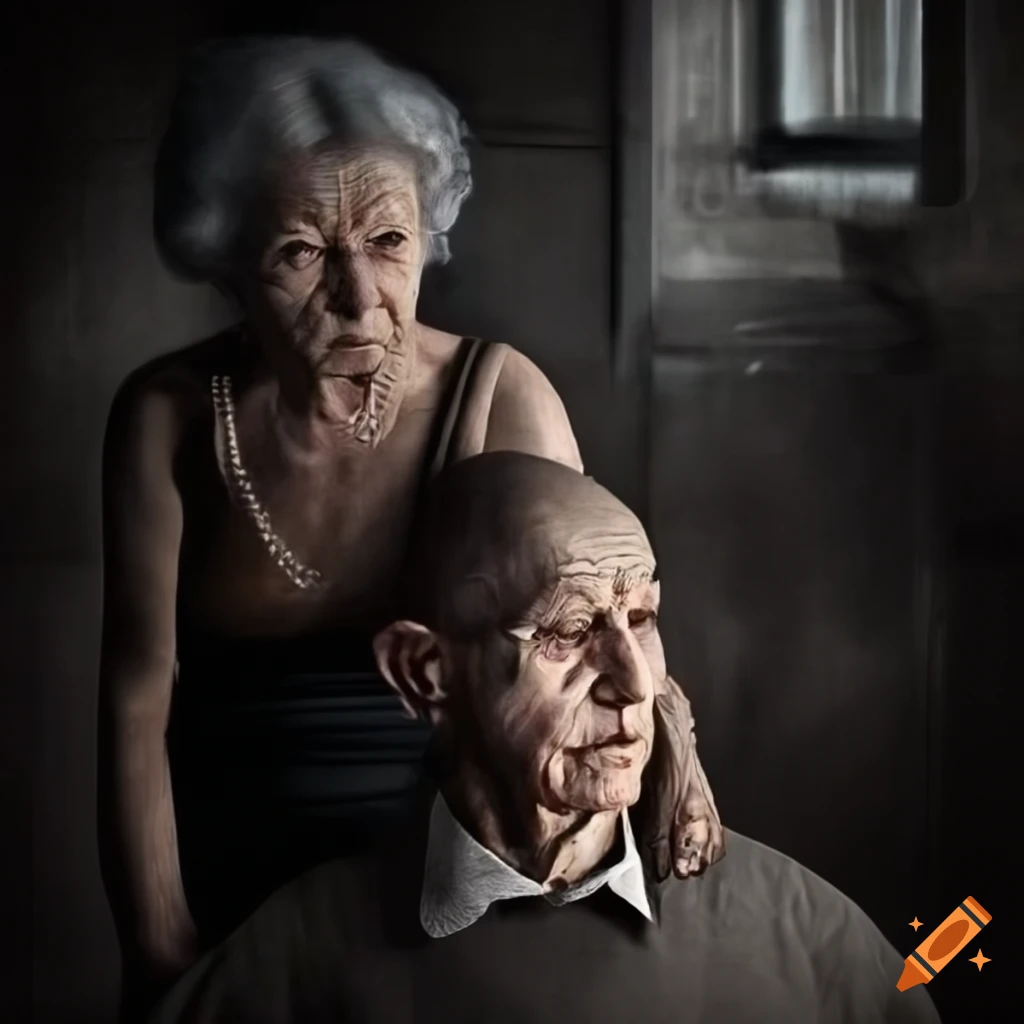 Surrealistic painting of a man losing his memory in an industrial interior