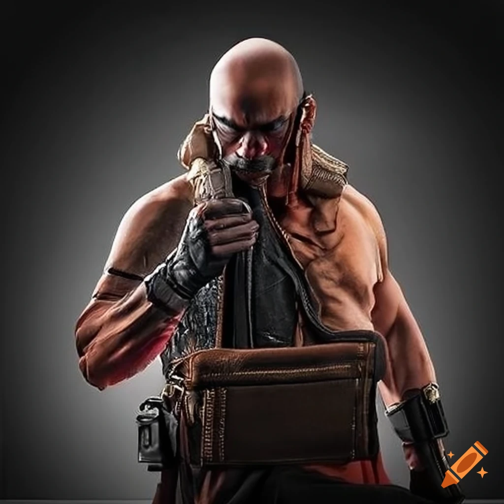 Costumed man inspired by mad max style on Craiyon