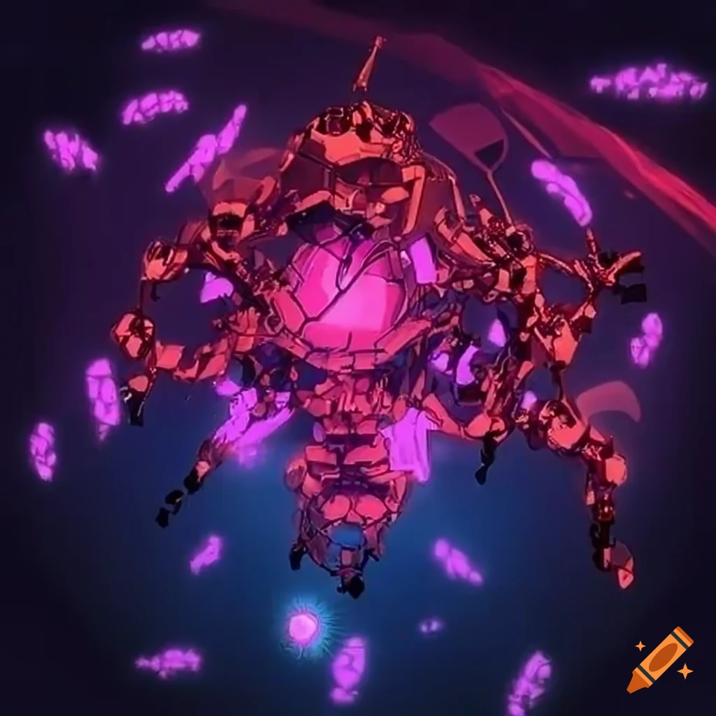 Artistic depiction of nanobots swarm on Craiyon