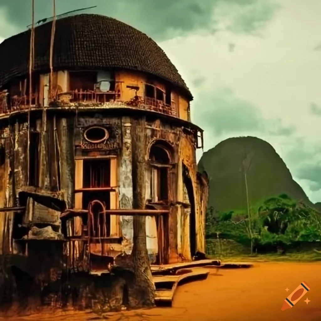 Steampunk building in cuban valle de vinales on Craiyon