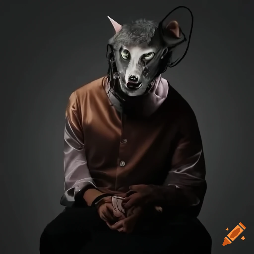 Hyper-realistic photo of a robot wolf man dj on Craiyon