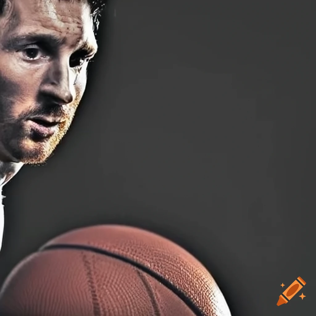 Lionel messi playing basketball on Craiyon