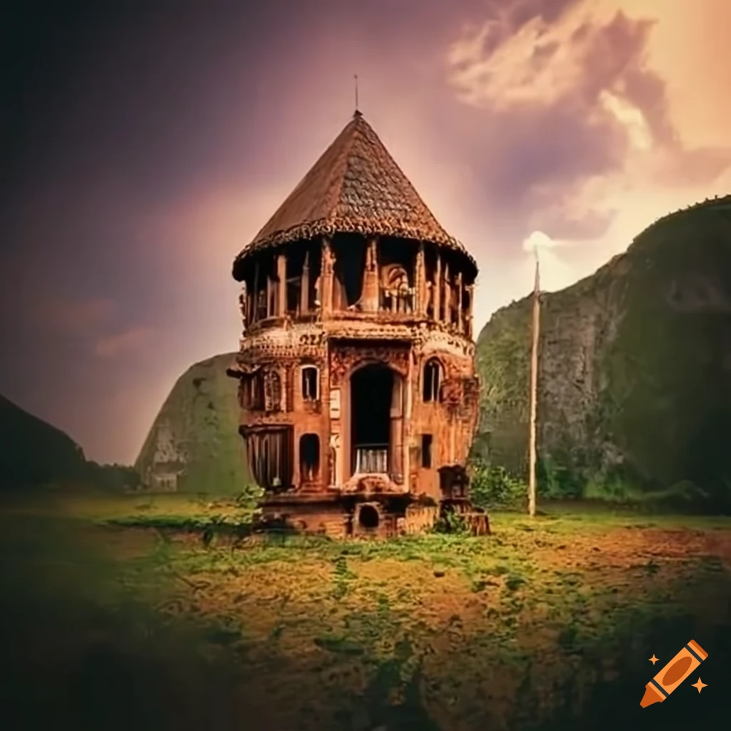 Steampunk building in valle de vinales on Craiyon