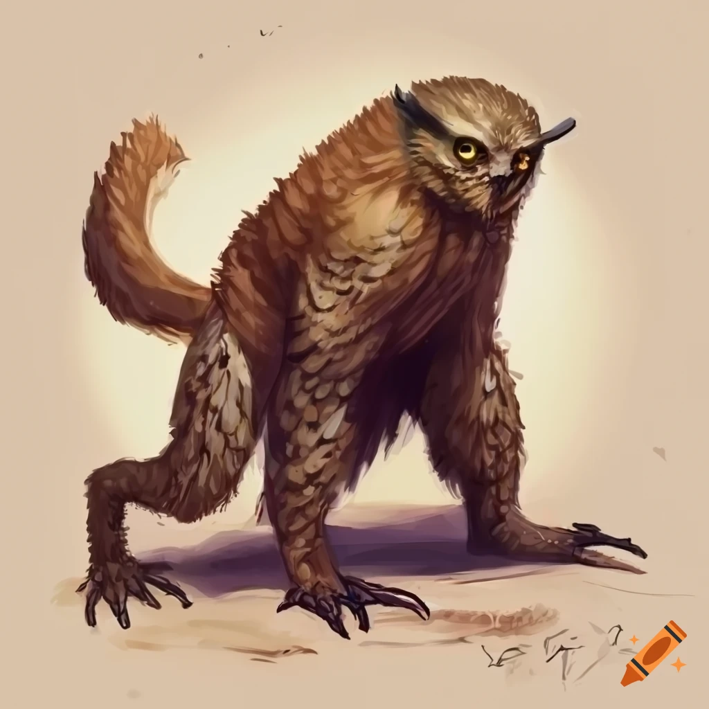 Topiary griffon sculpture in a dnd setting on Craiyon