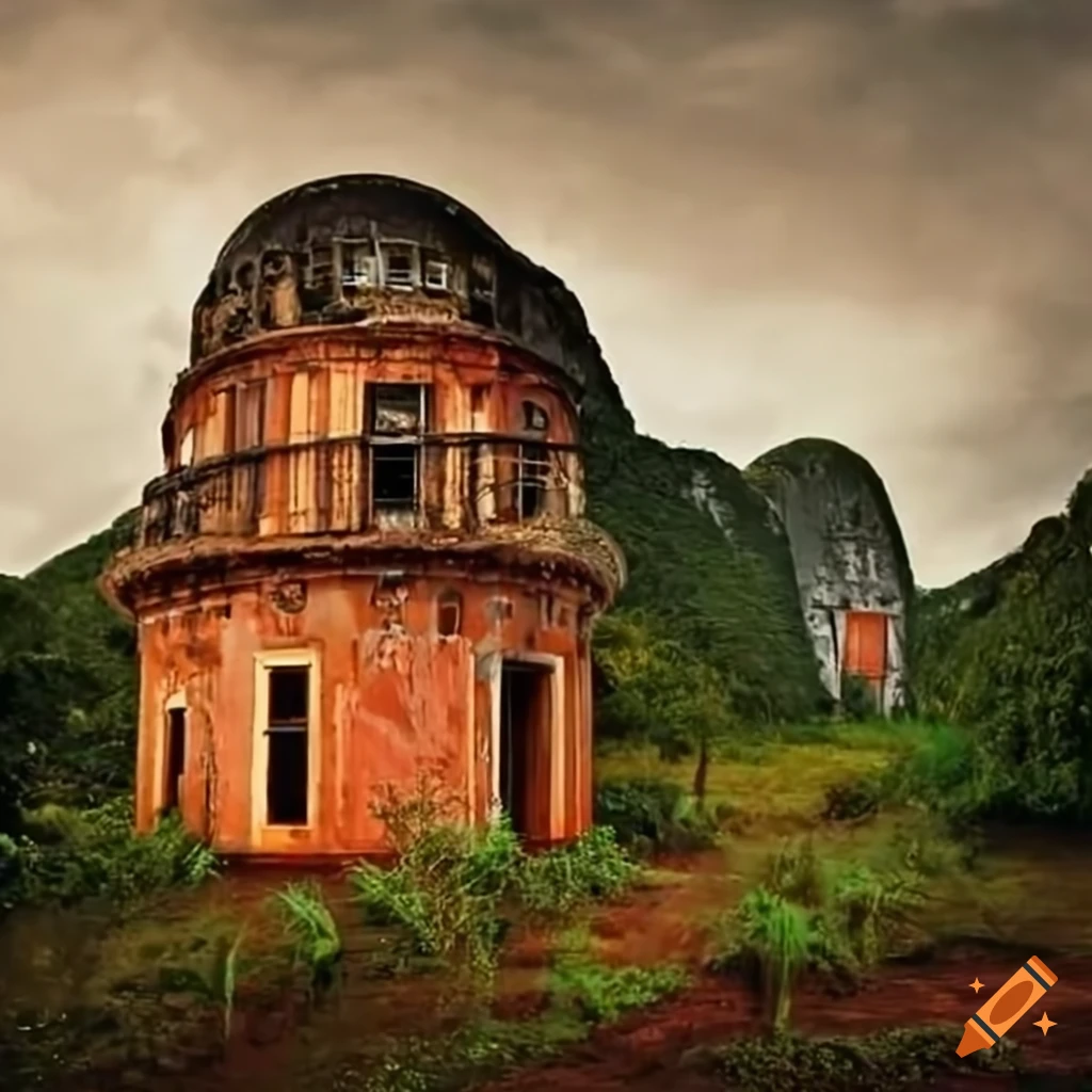 Steampunk building in valle de vinales on Craiyon