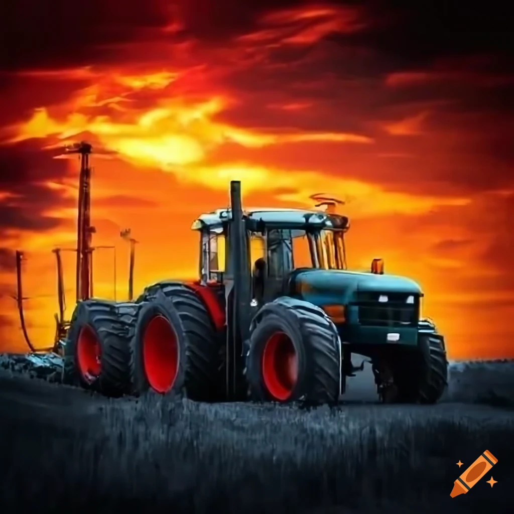 Tractors images created on Craiyon