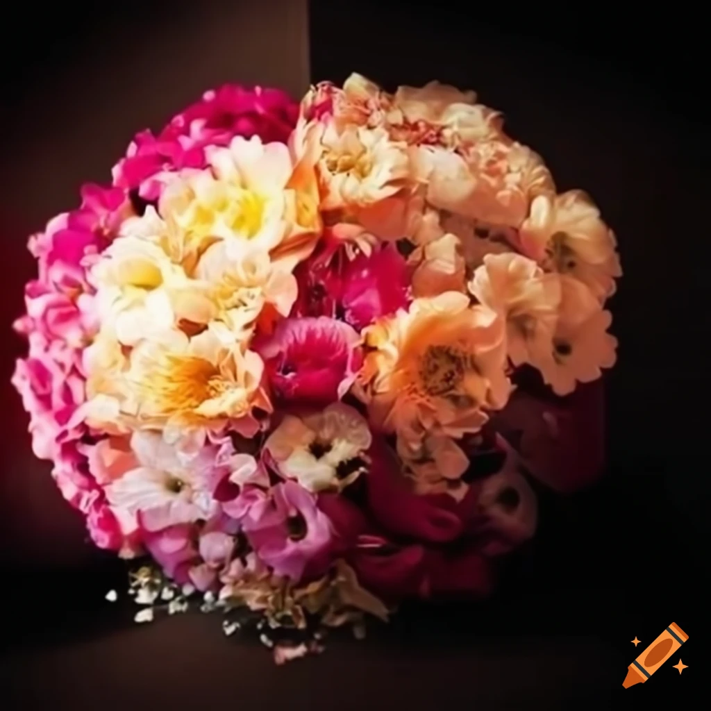 Bouquet of flowers on pcb board on Craiyon