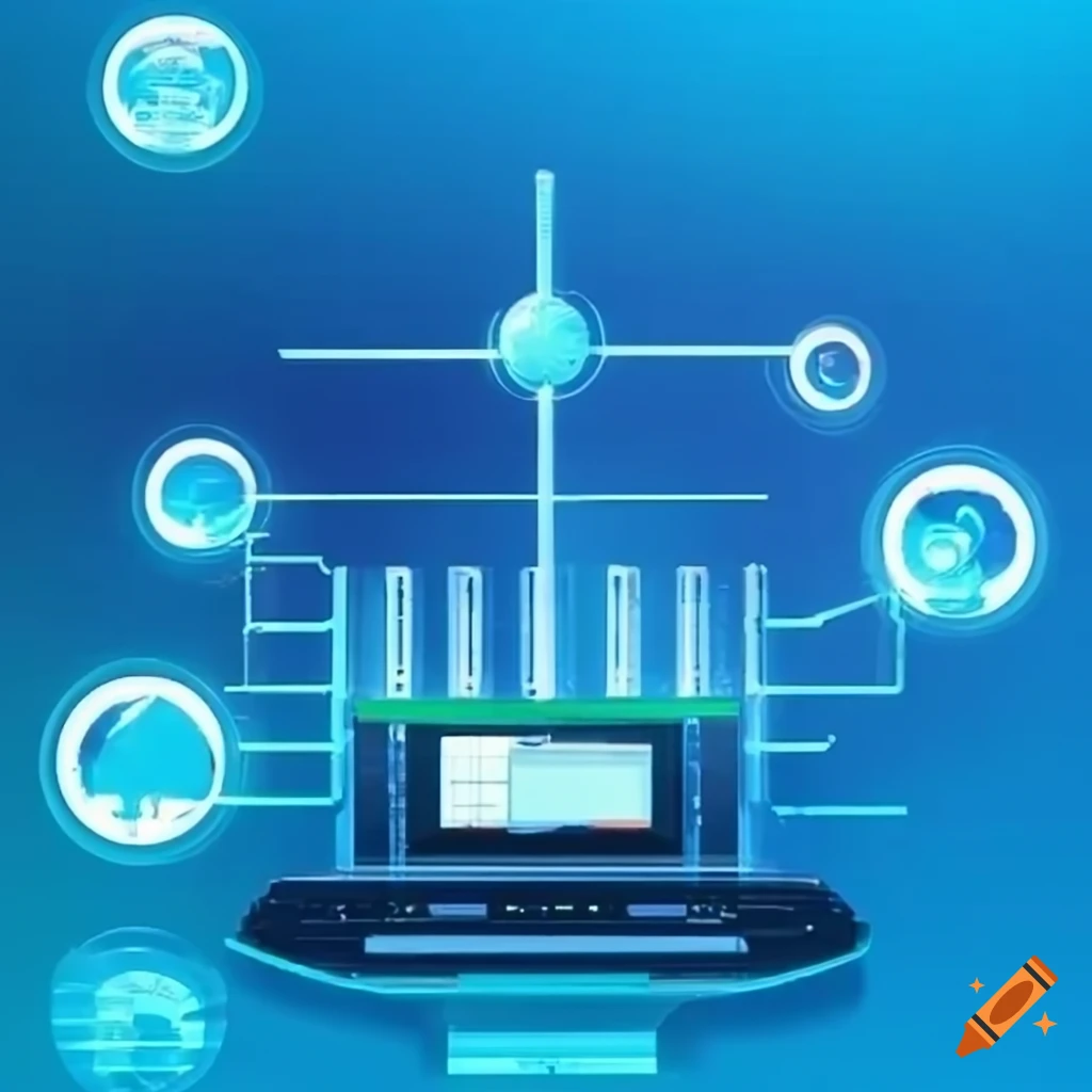 Server interconnection illustration on Craiyon