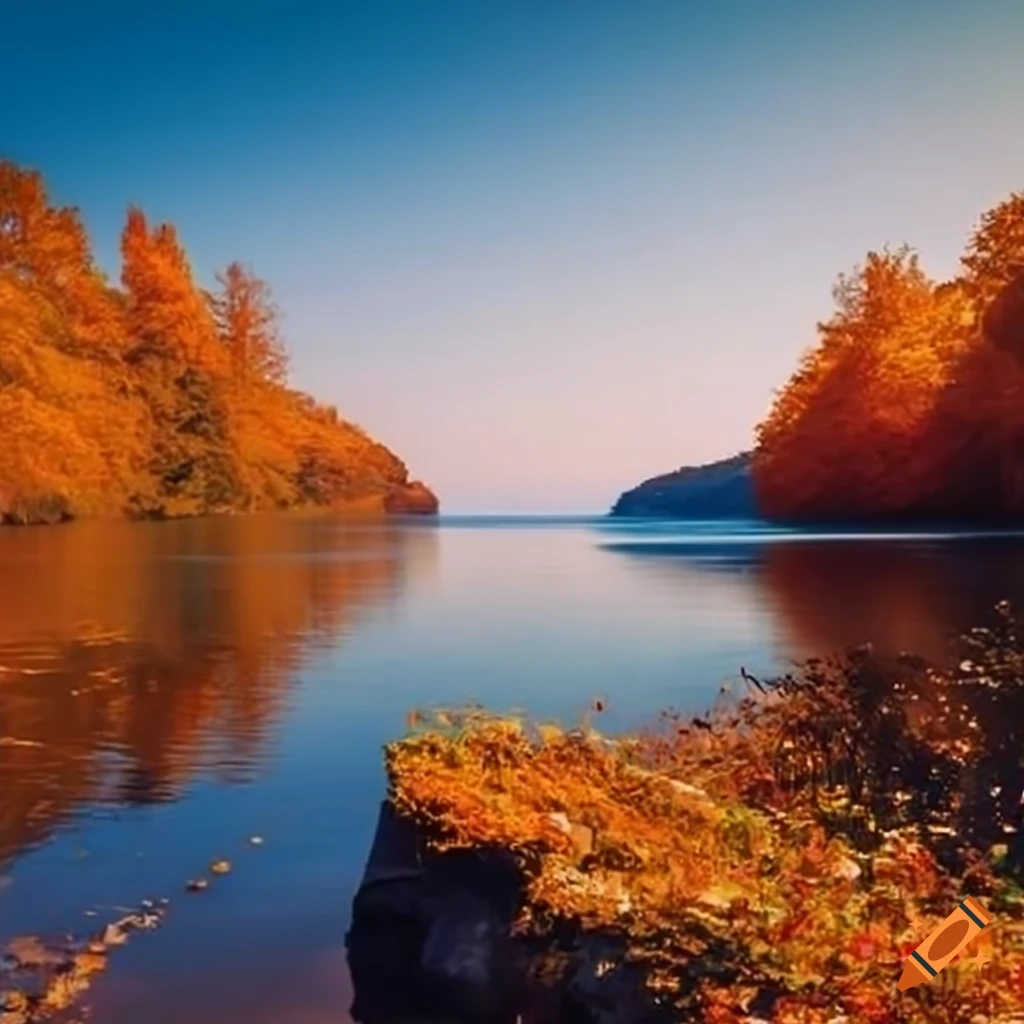 Autumn sea landscape on Craiyon