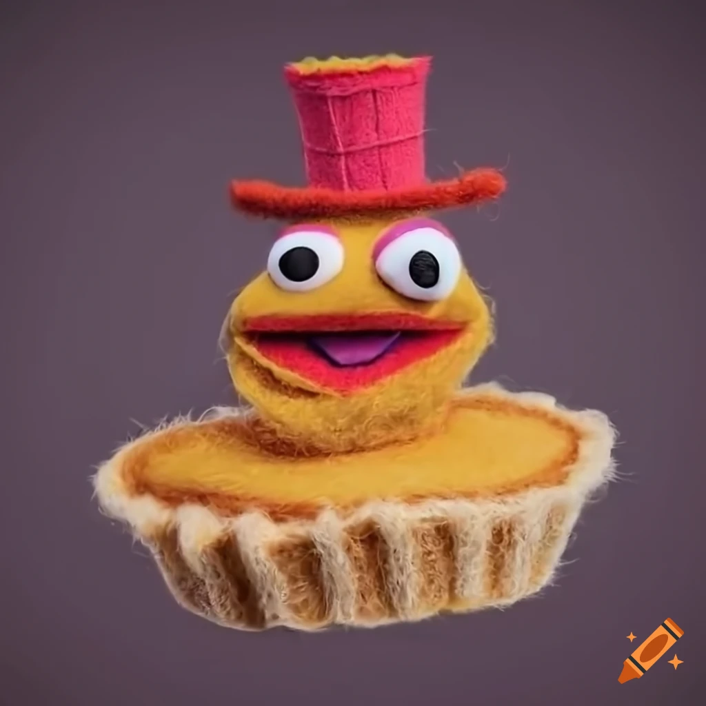 Sock puppet with fluffy hair and sequin eyes on Craiyon