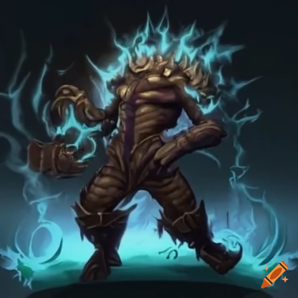 Illustration of elemental combat