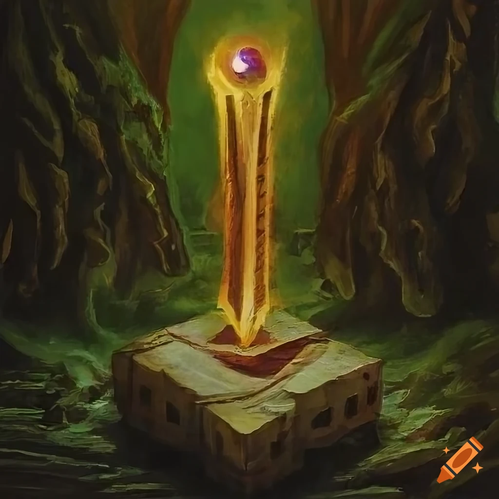Wooden holy artifact in mtg art on Craiyon