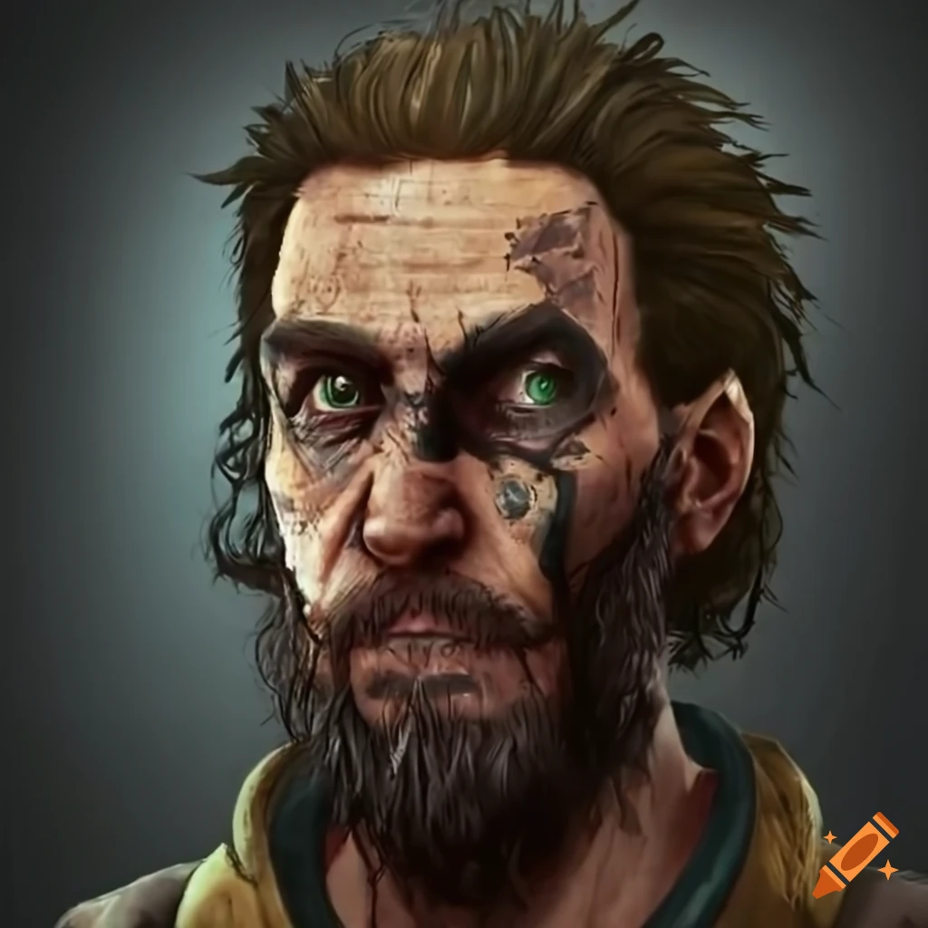 Portrait of adrian brody with a distant look on Craiyon