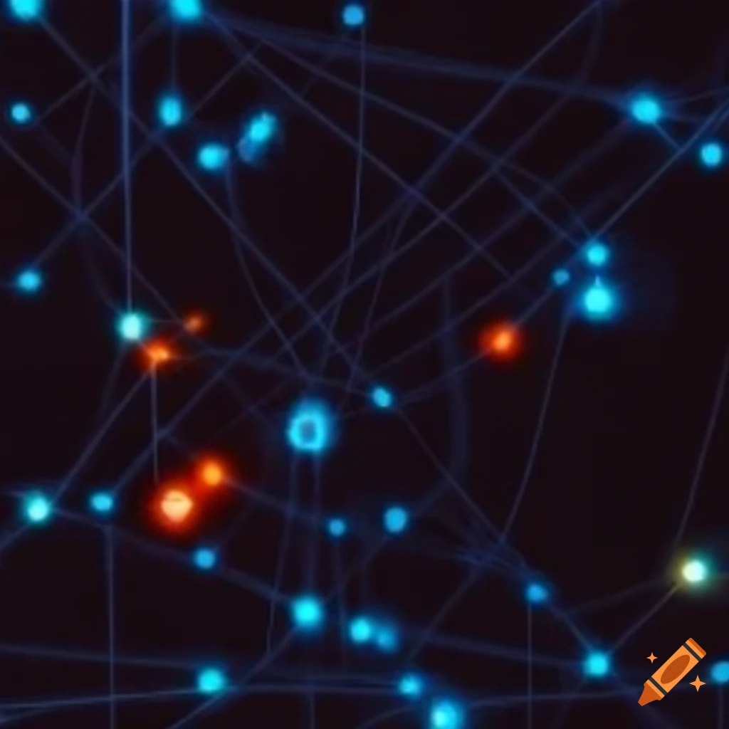 Illustration of a vast network on Craiyon