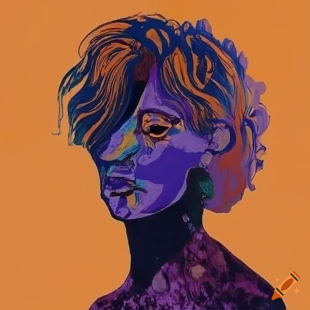 Minimalistic abstract portrait in various art styles on Craiyon