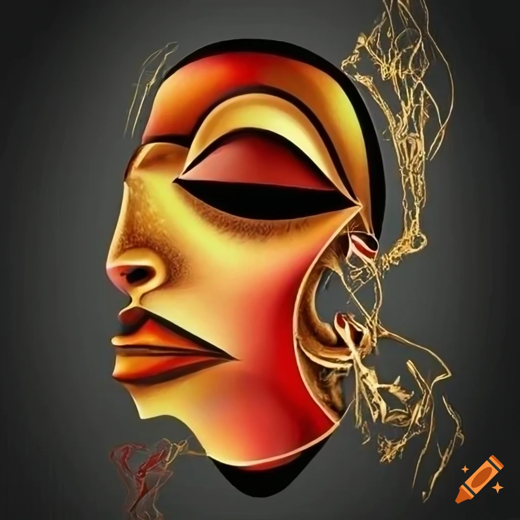 Abstract chirico style artwork of a faceless african tribe on Craiyon