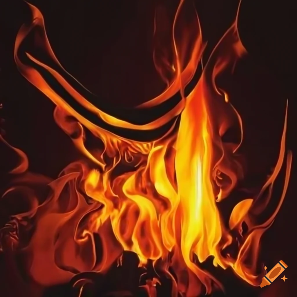 Bronze sculpture of dancing flames on Craiyon