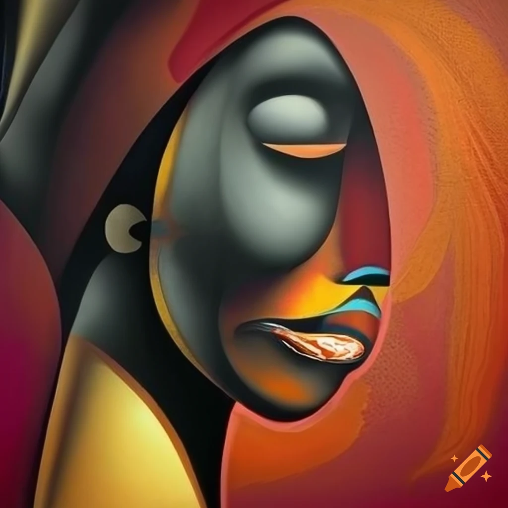 Surrealistic abstract art inspired by african tribe