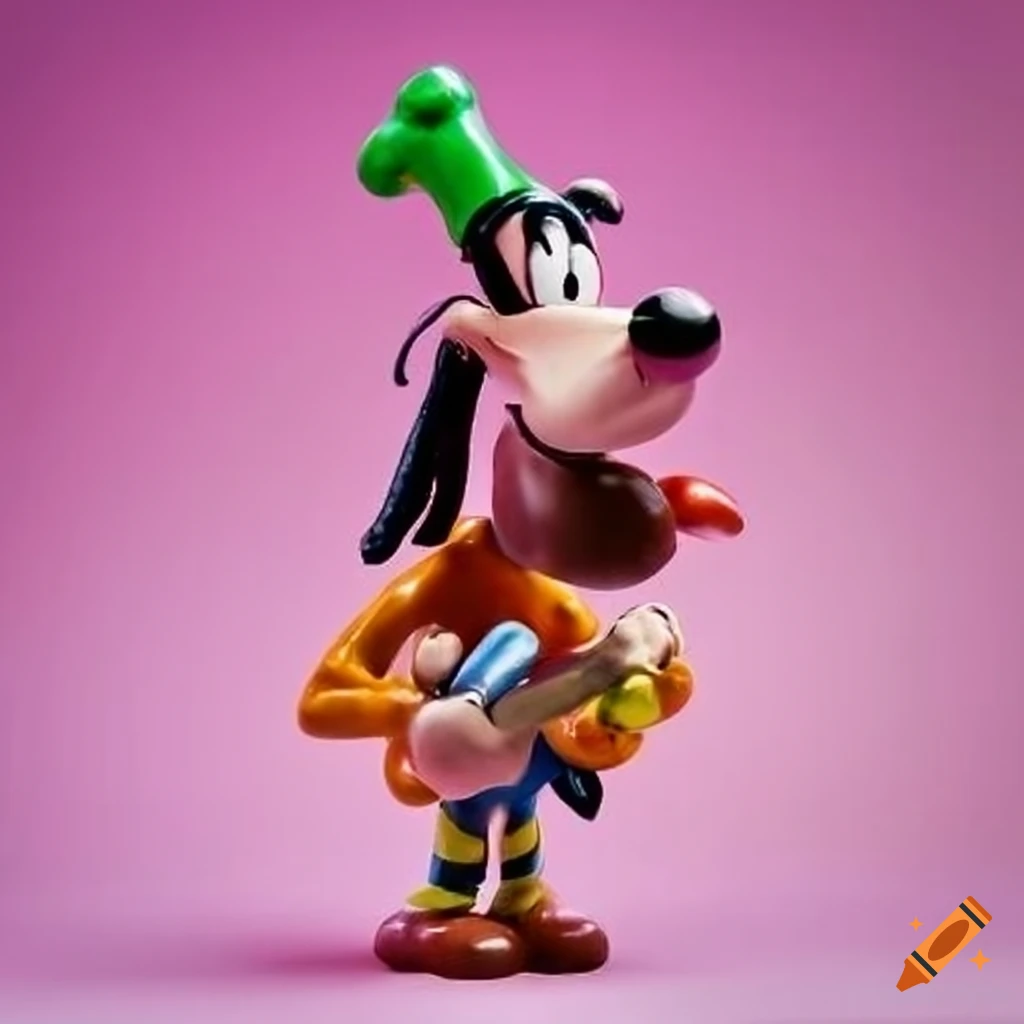 Ceramic figurine of goofy mixed with snoopy