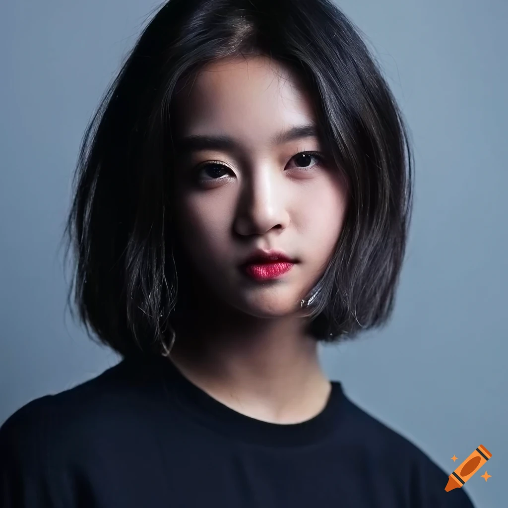 Photorealistic portrait of a determined and beautiful 15-year-old ...