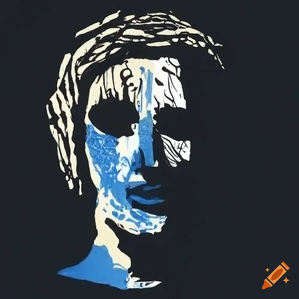 Exploding person in banksy stencil art on Craiyon