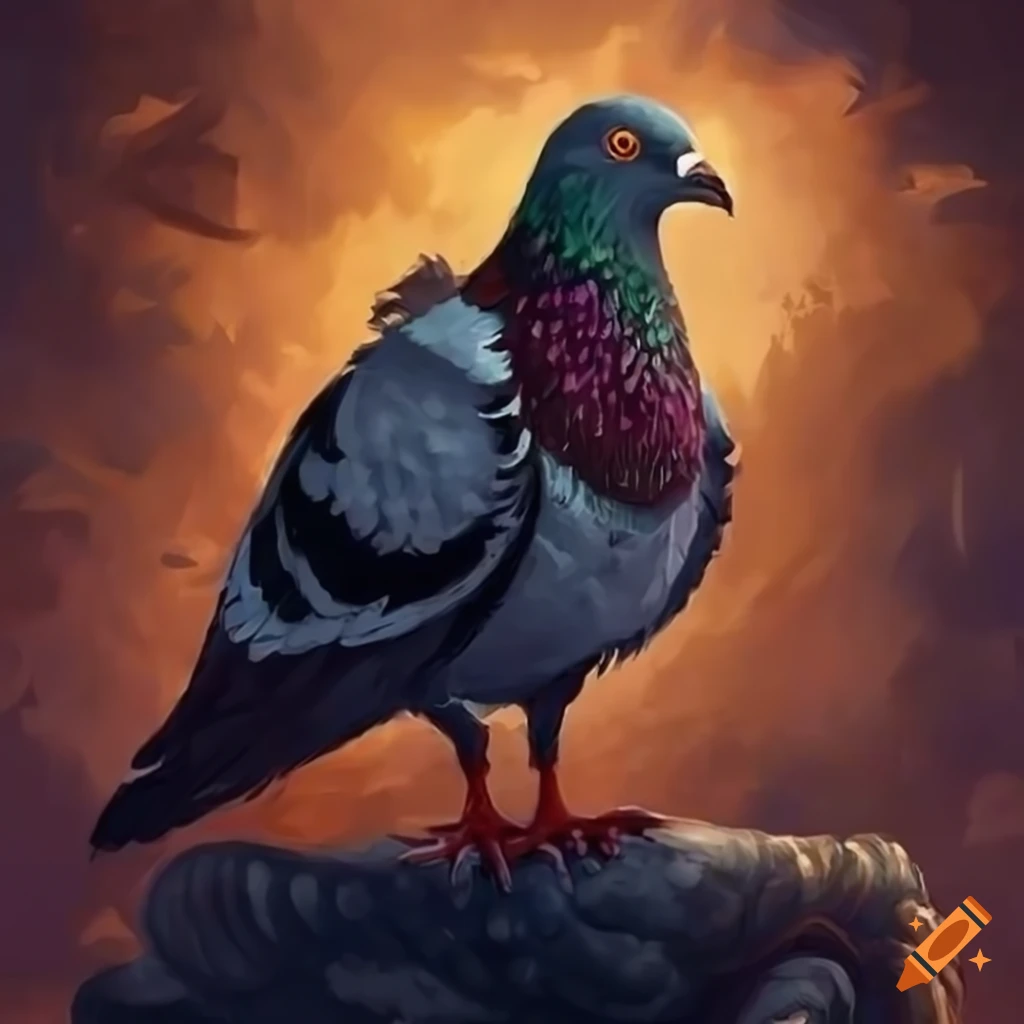 Pigeon army d&d artwork on Craiyon