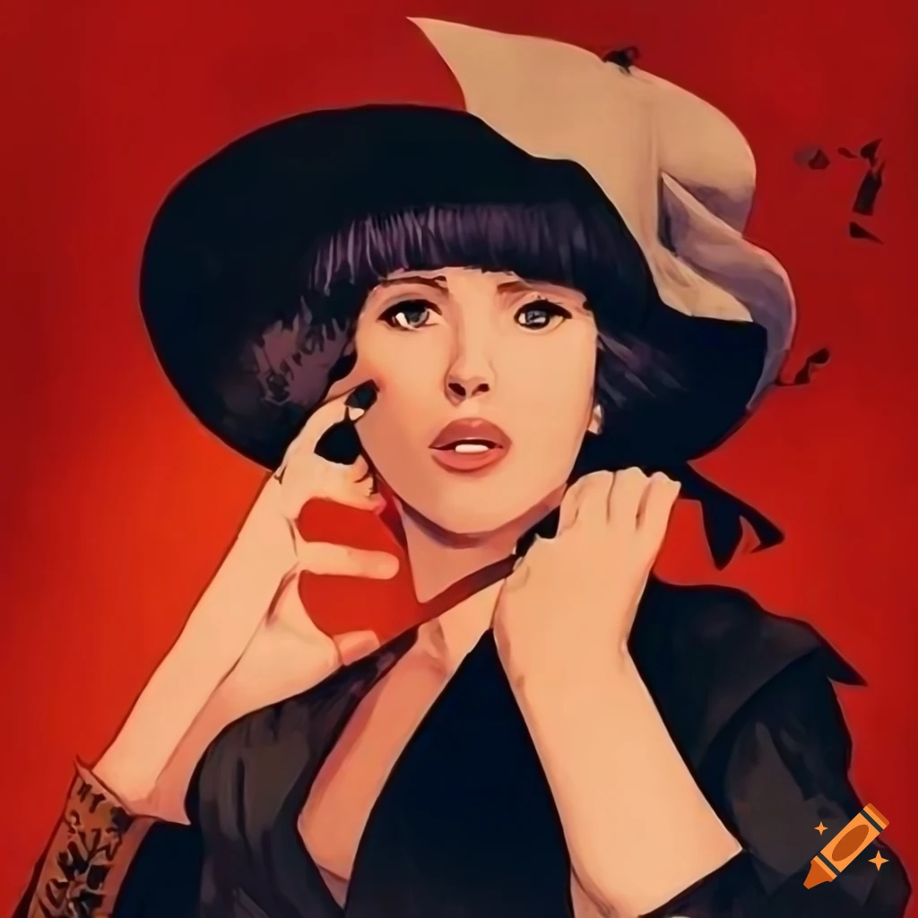 Villainess character from noir graphic novel