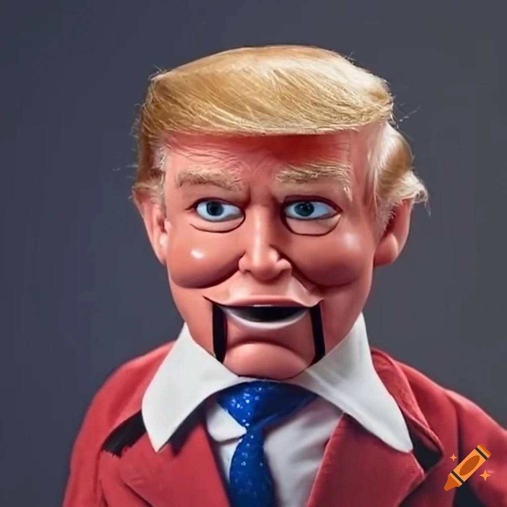 Satirical and detailed donald trump troll doll in 64k resolution on Craiyon