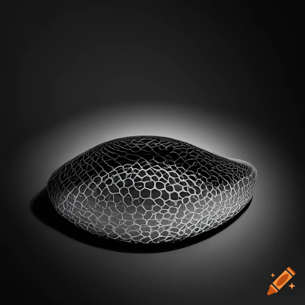 3D printed core inside a glass ellipse on Craiyon