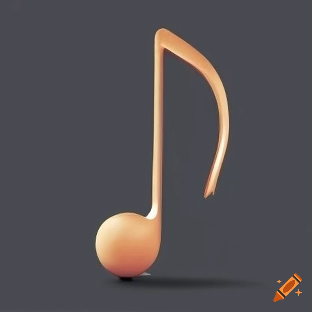 Minimalist musical note artwork on Craiyon