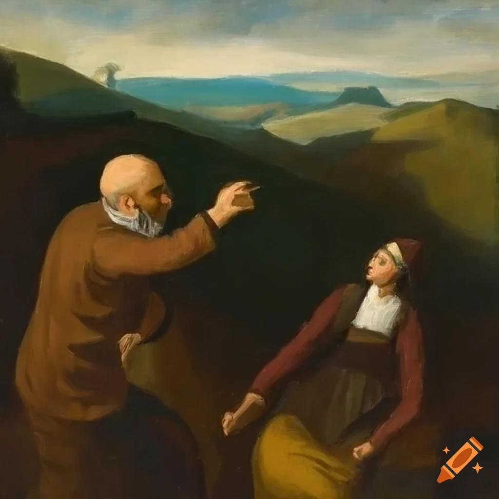 Collaborative painting of artists arguing about a painting on Craiyon