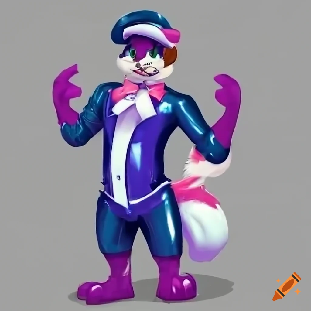 Lewd figure of an anthro busty chunky anime furry lemur girl made with ...