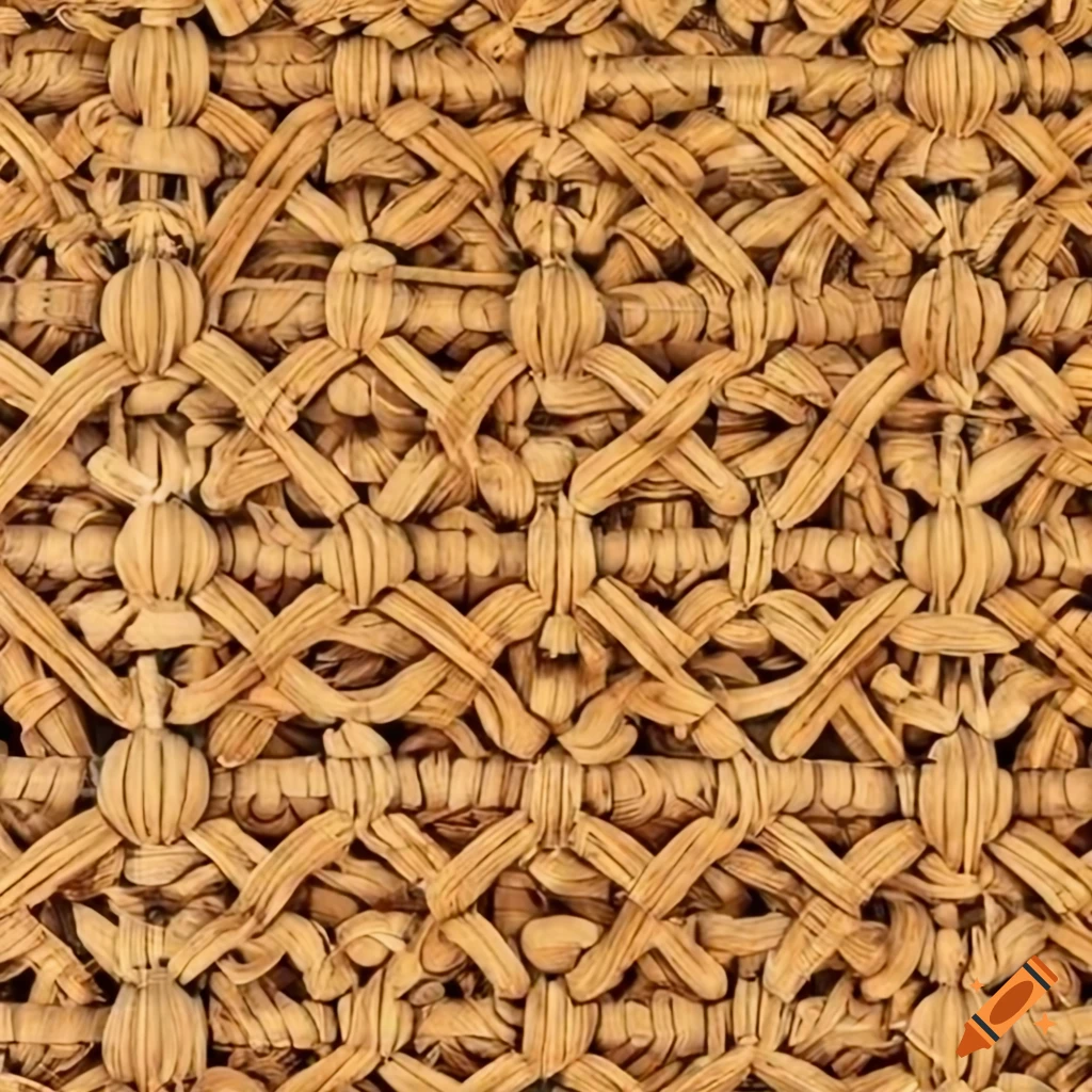 Close-up of rattan patterned screen on Craiyon