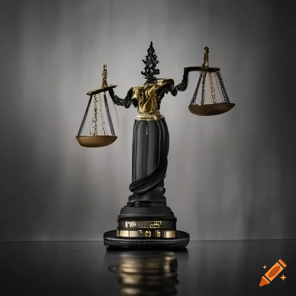 Lawyer robes hanging in a traditional law office setting on Craiyon