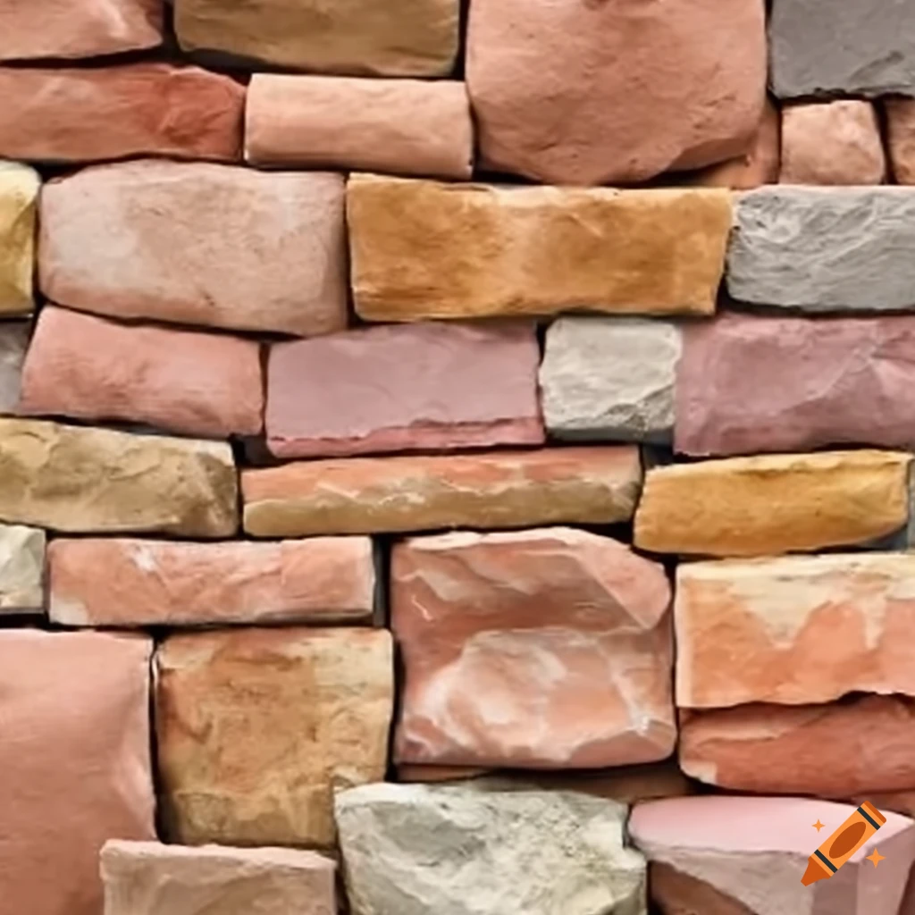 Stone brick crafting process on Craiyon