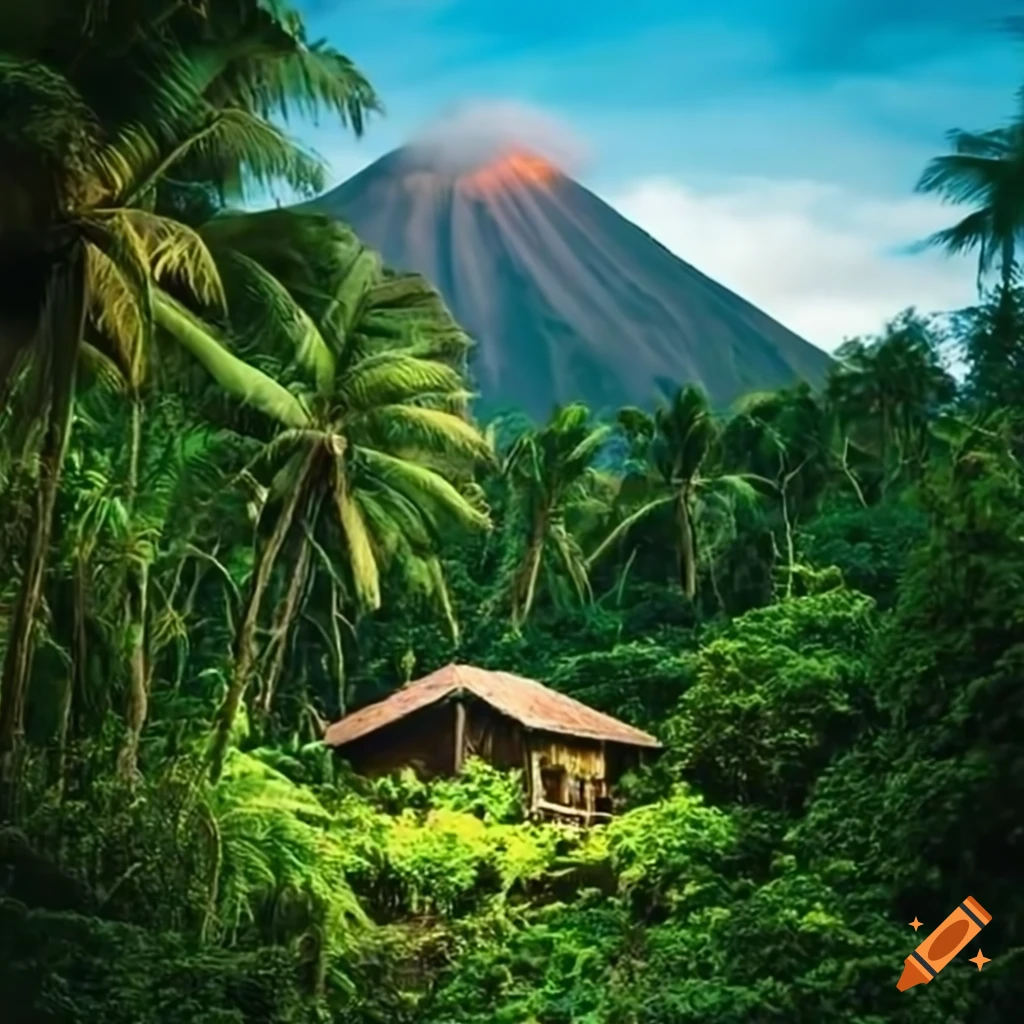 Lush tropical rainforests with volcanic mountains and pristine beaches ...