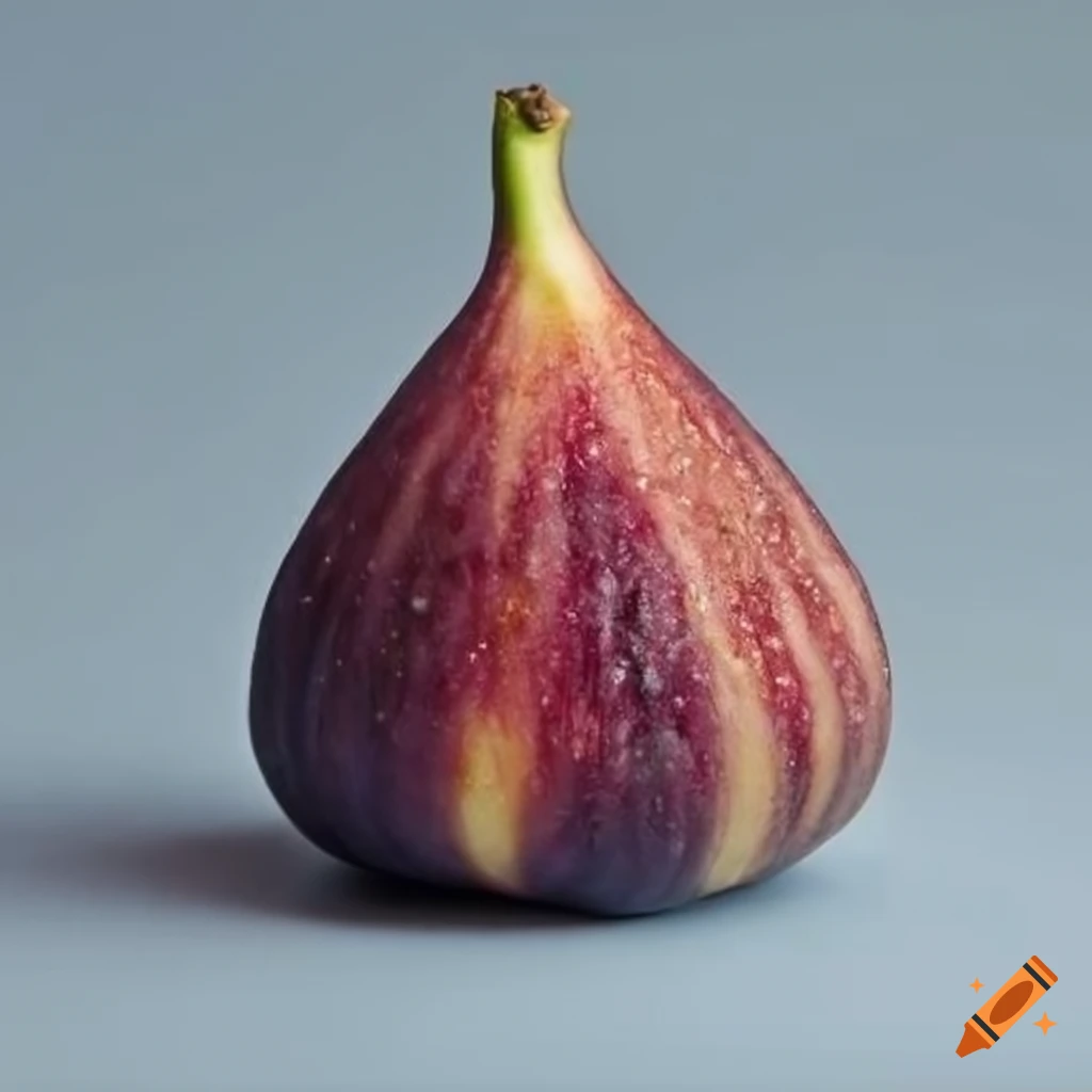 Beautifully arranged colorful figs on a white background