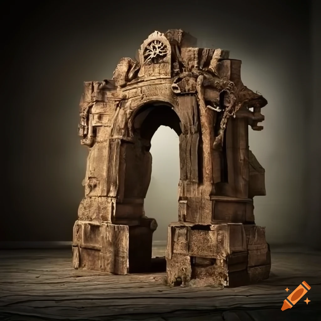 Image of a steampunk stone temple on Craiyon