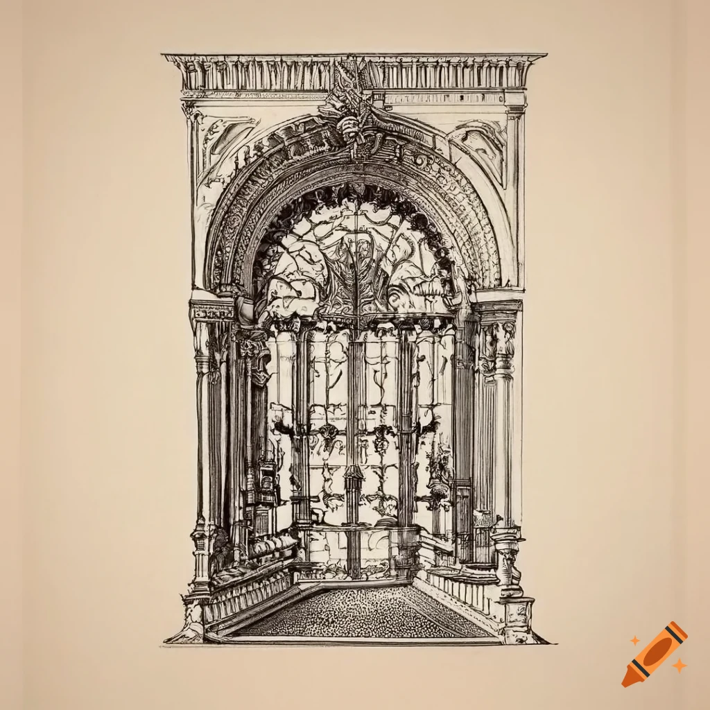 Old wooden staircase on Craiyon