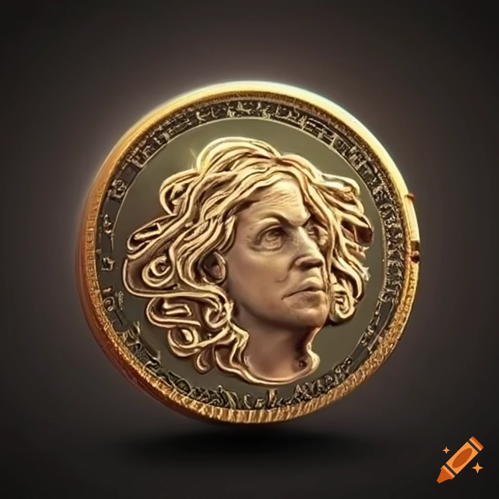 Intricate coin design featuring john schlitt on Craiyon