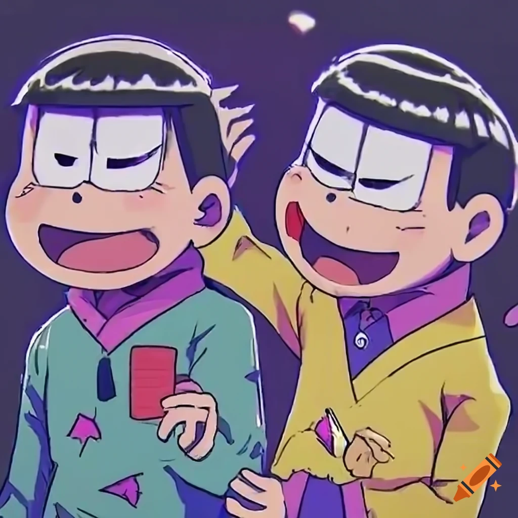 Osomatsu and jyushimatsu characters on Craiyon