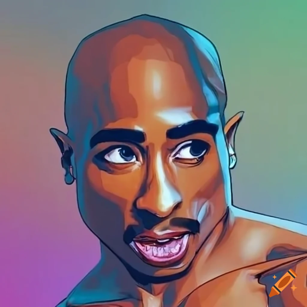 Image of 2pac and arnold schwarzenegger facing off