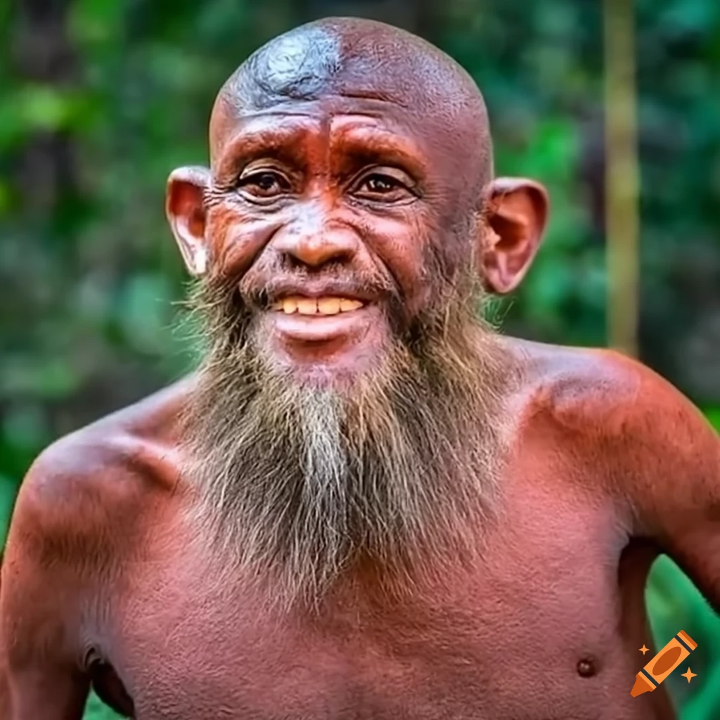 Image of a bald dwarf martial arts master training with a monkey on Craiyon