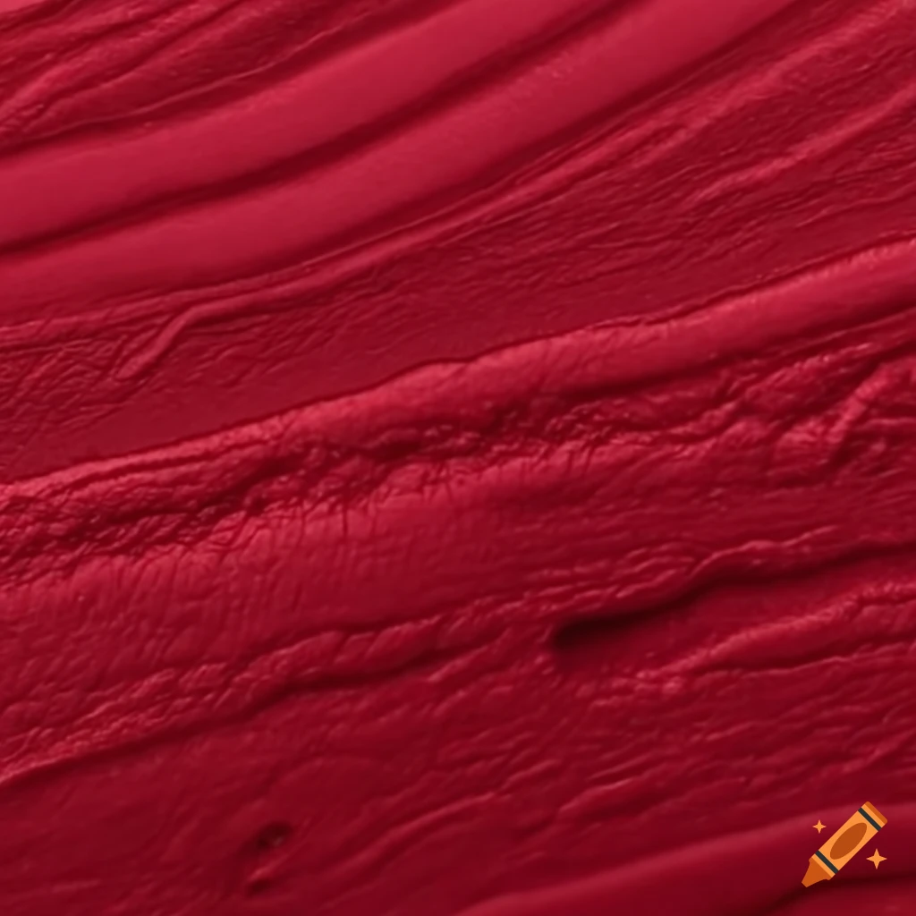 Close-up of red lipstick on textured lips on Craiyon