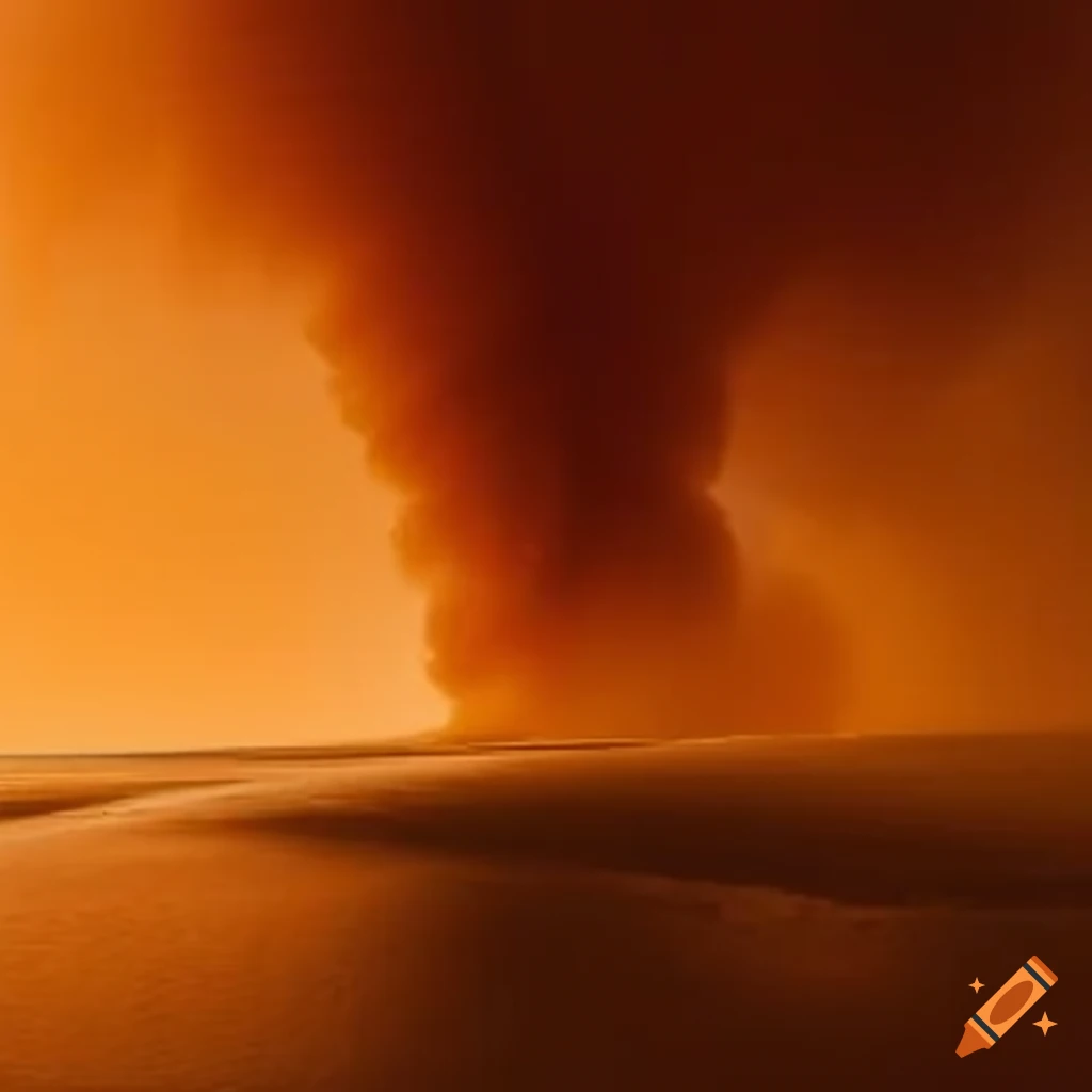 Image of a sandstorm on Craiyon