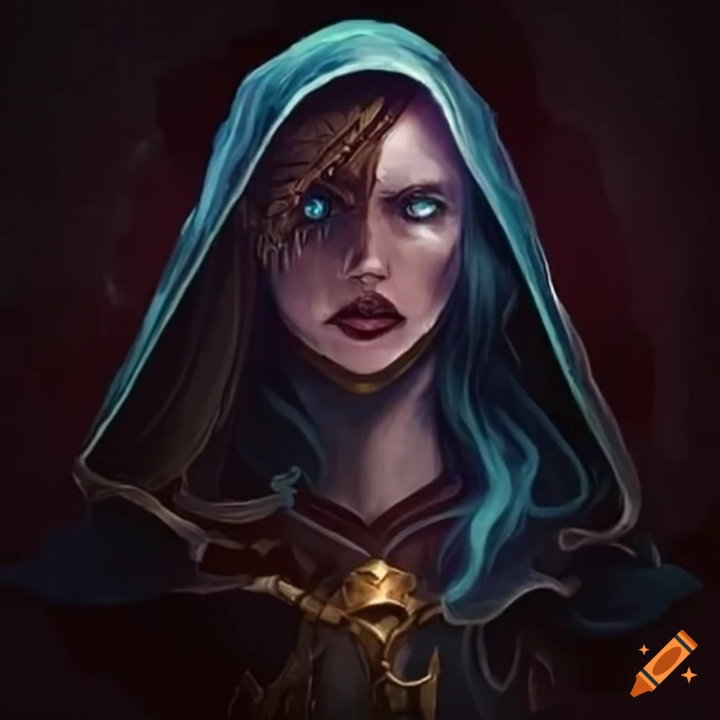 Magic sword floating in ancient temple as a female warrior mage reaches ...