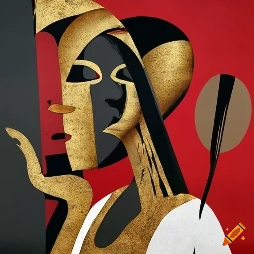 Surreal abstract artwork inspired by african culture on Craiyon