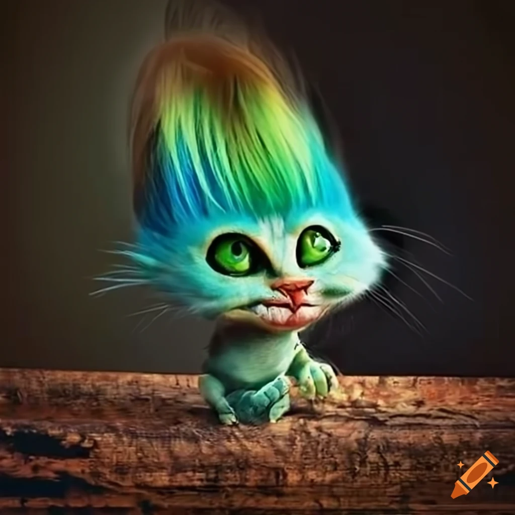 Funny image of a cat trolling on Craiyon